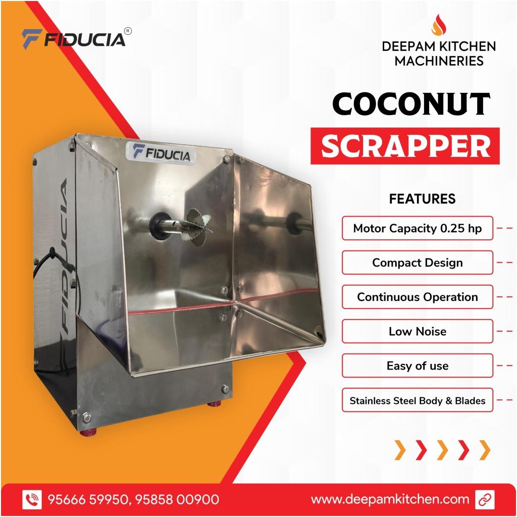 Fiducia Coco Scrape Lite | Commercial SS Coconut Scraper | Deepam ...