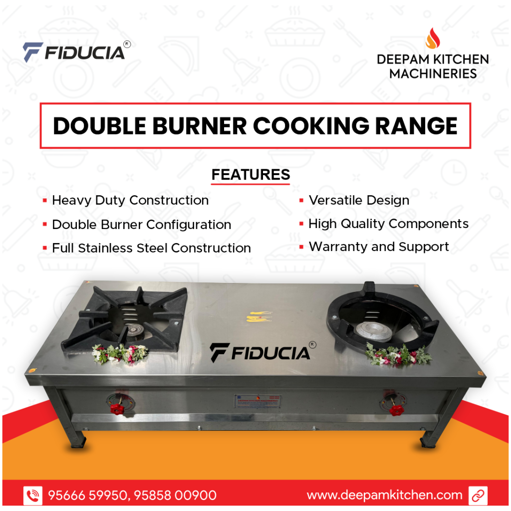 Fiducia Cook Master - Commercial Double Burner Gas Stove | Deepam ...